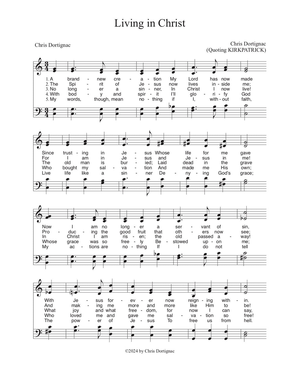 Living in Christ – Hymnprovisation Store
